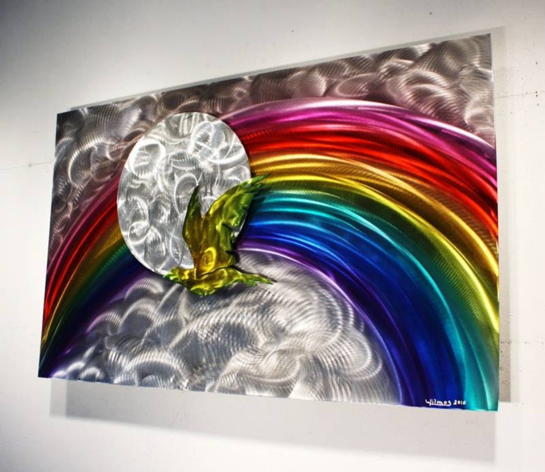 Alex Kovacs Metal Wall Art Decor, Metal Sculpture, Rainbow Painting ...