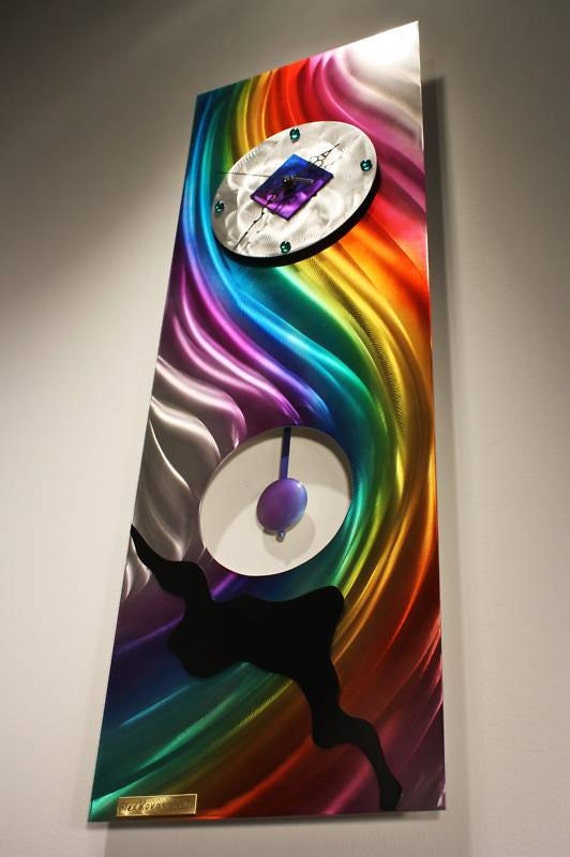 Rainbow Art Abstract Wall Clock Wall Decor Sculpture Design - Etsy