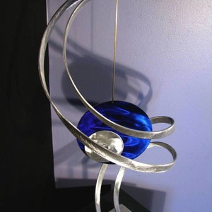 Metal Table Sculpture Abstract Art Decor, Modern Metal Table Desk ...