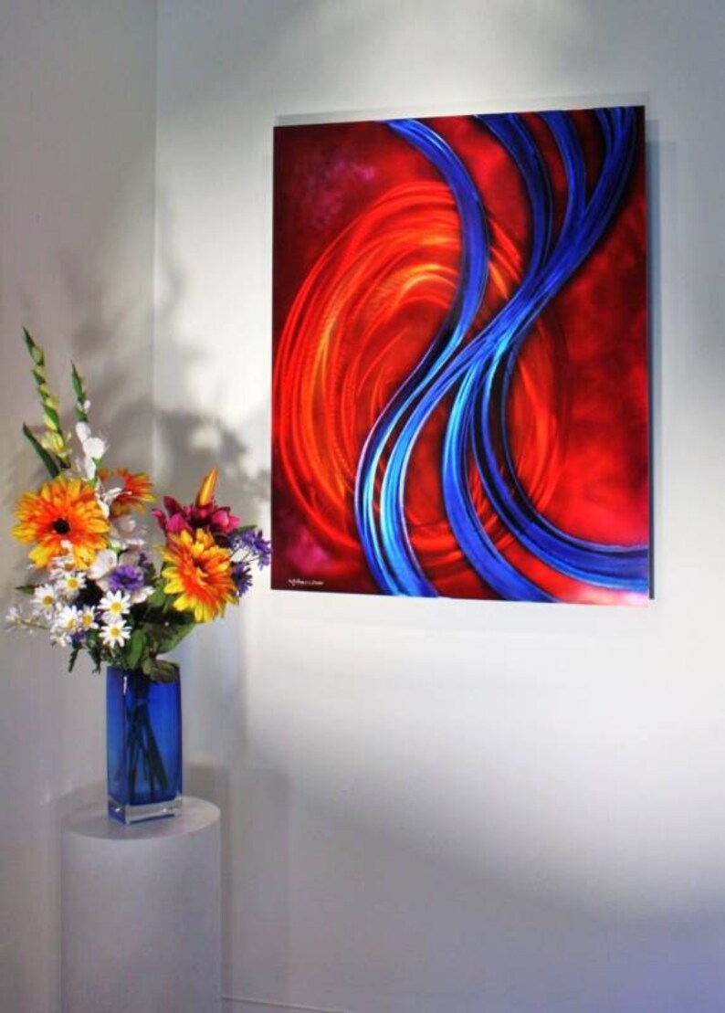 Alex Kovacs Modern Metal Wall Art Painting, Metal Wall Sculpture W86 - Etsy