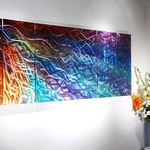 Alex Kovacs Large Multi Panel Painting on Metal Wall Art Decor, Metal ...