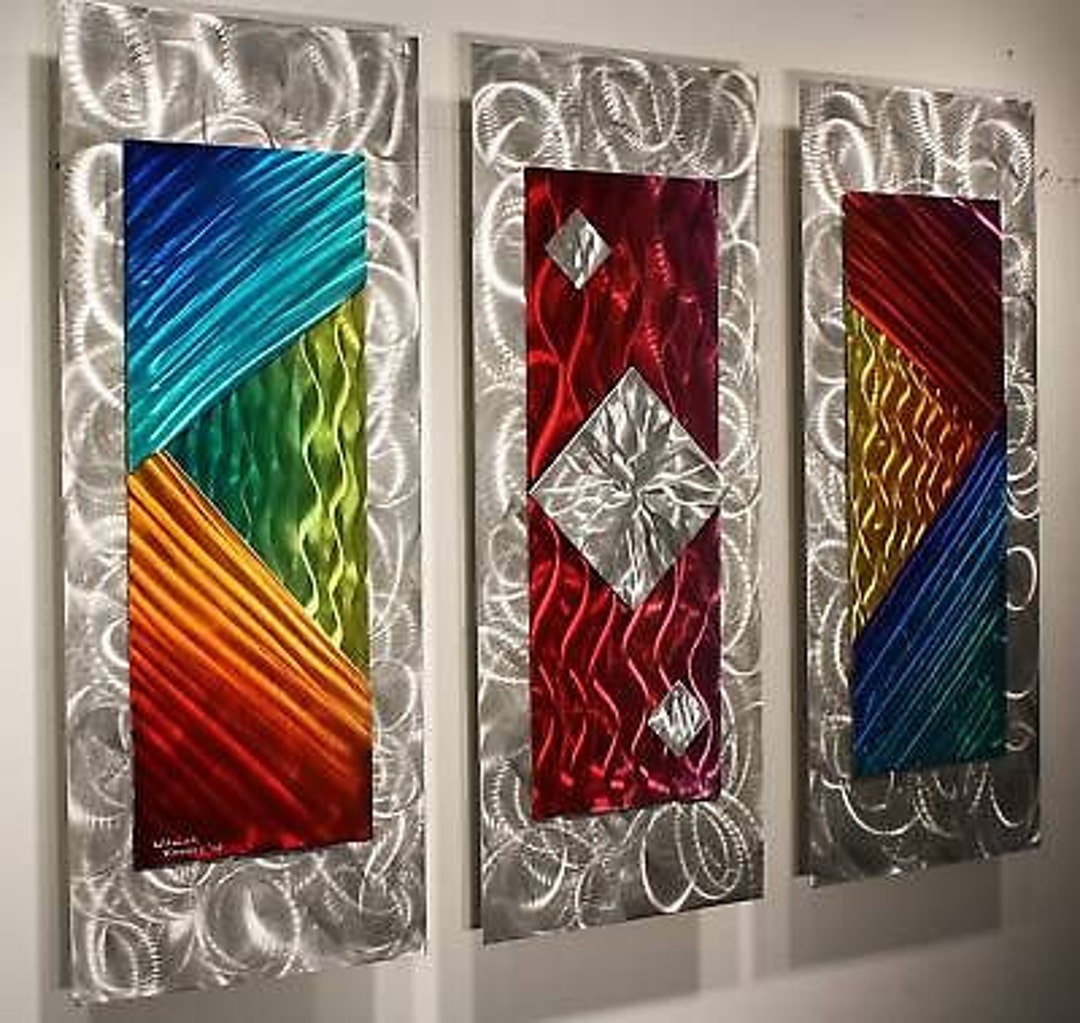 Alex Kovacs Original Art Metal Sculpture Abstract Decor Rainbow ...