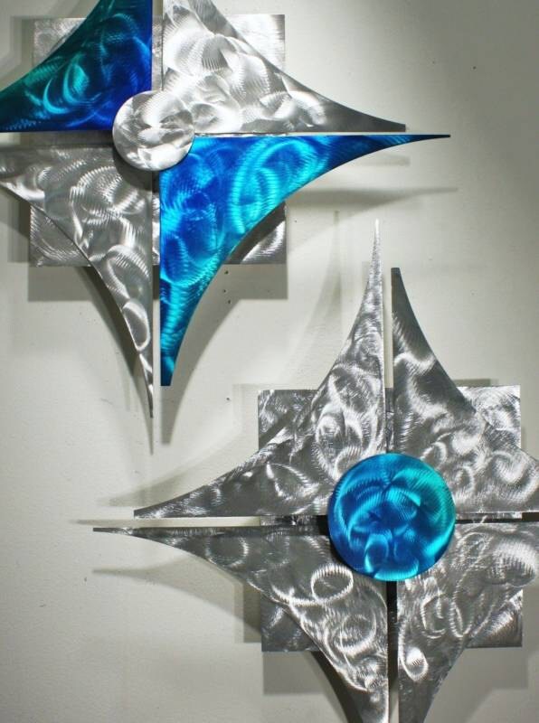 Abstract Stars Metal Wall Art Set of 2 Metal Sculptures - Etsy