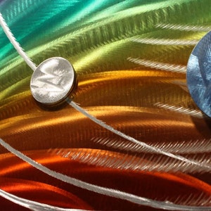 Rainbow Art Abstract Metal Wall Art Sculpture, Design by NY Artist Alex ...