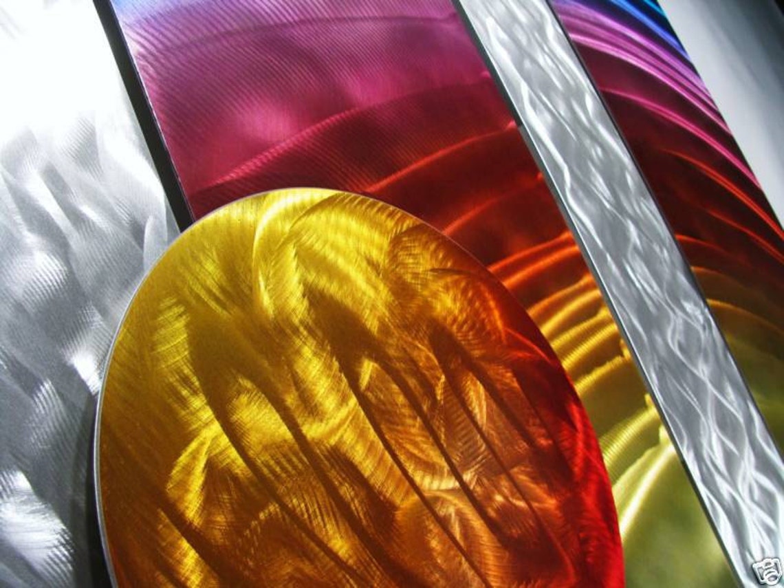 Original Multi-panel Rainbow Art Metal Wall Art Painting - Etsy
