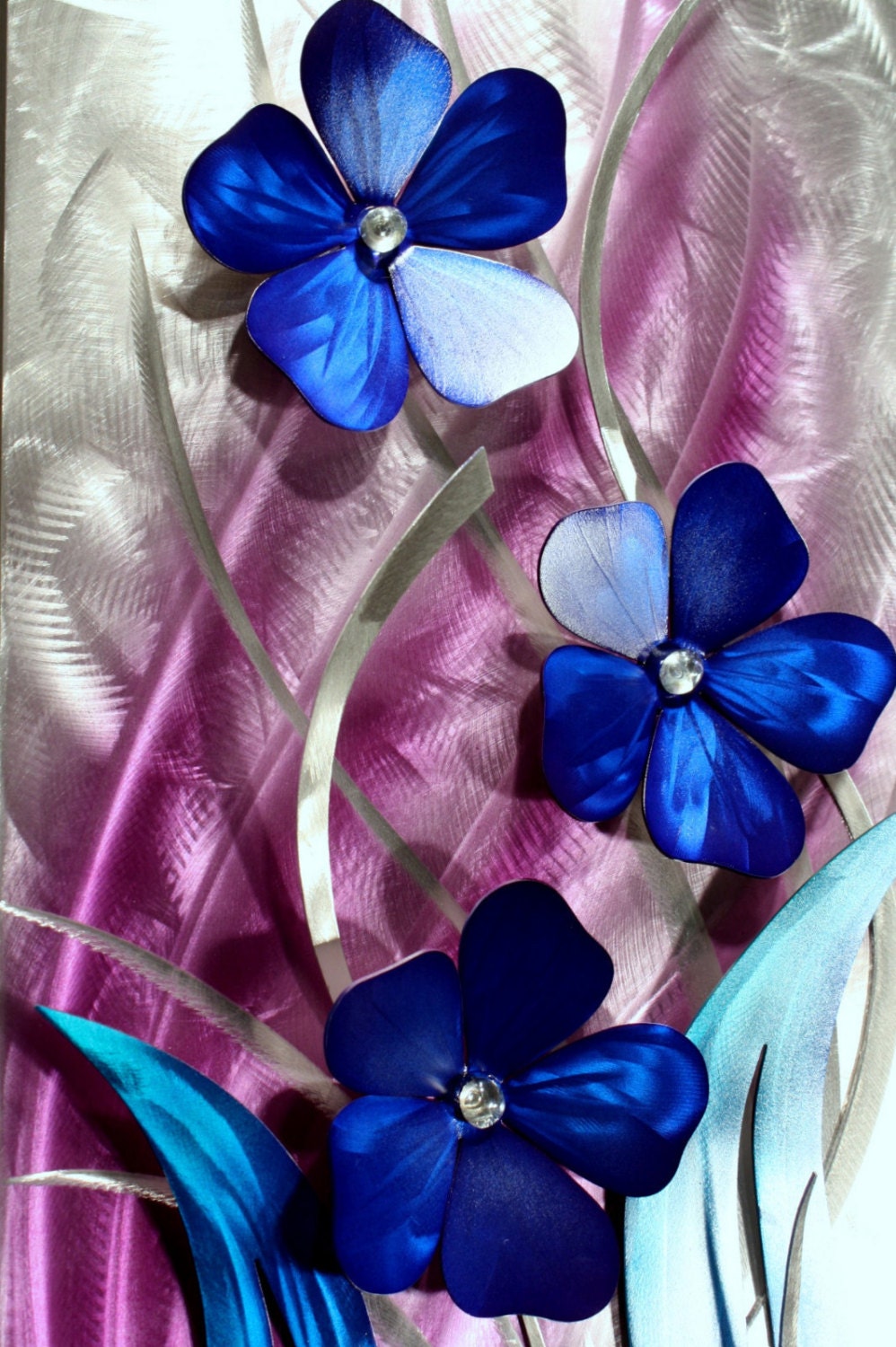 Alex Kovacs Floral Art Metal Wall Sculpture Abstract Home Decor ...