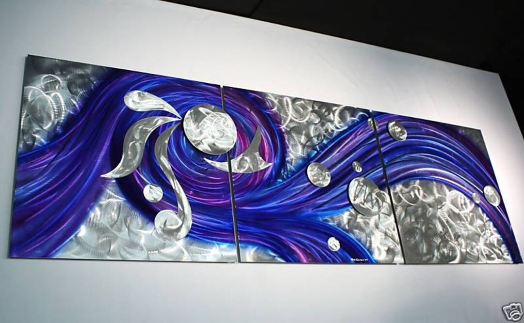 Multi-panel Painting on Metal Wall Decor, Metal Modern Wall Art, Metal ...