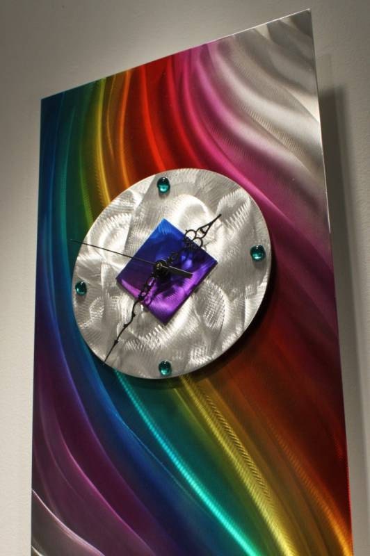 Rainbow Art Abstract Wall Clock Wall Decor Sculpture Design - Etsy