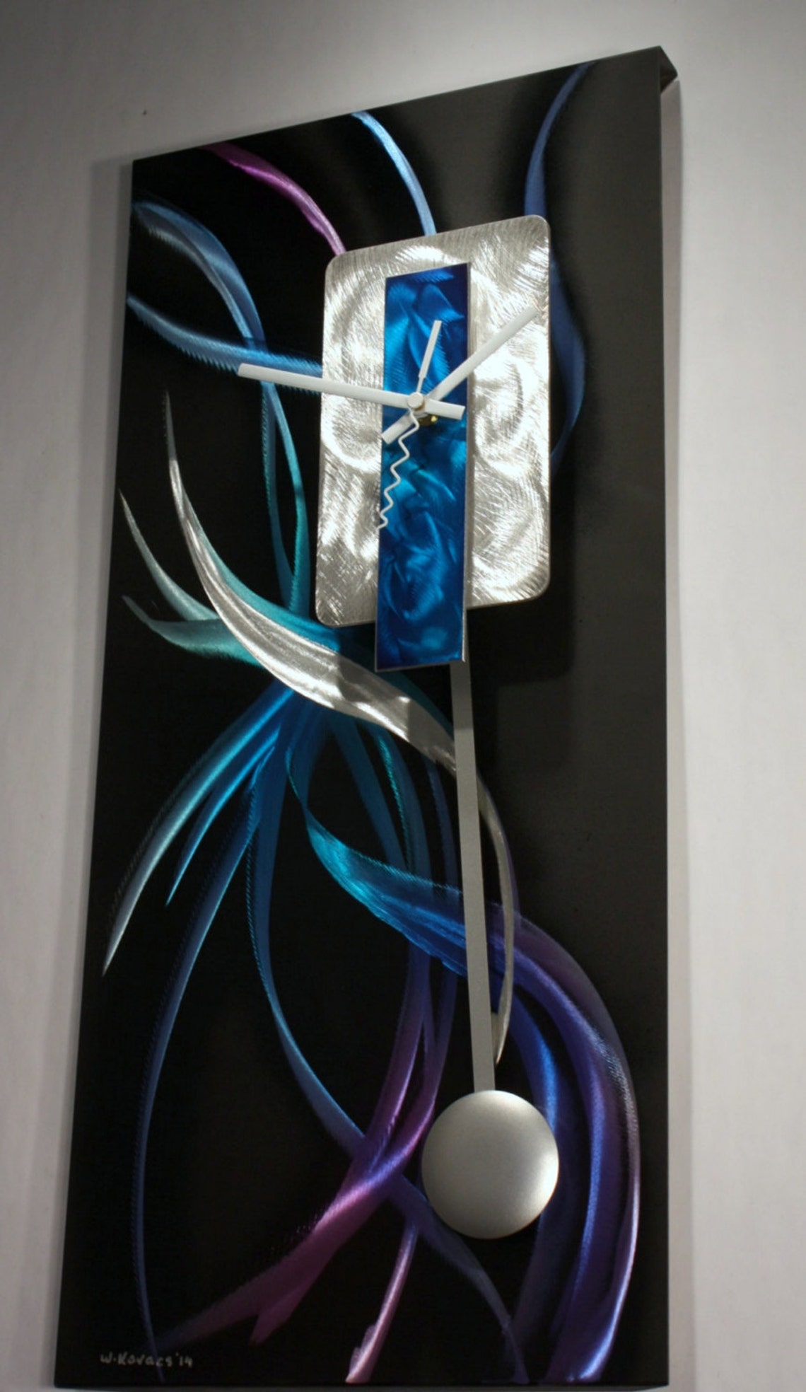 Alex Kovacs Painting on Metal Sculpture Modern Art Decor Pendulum Wall ...