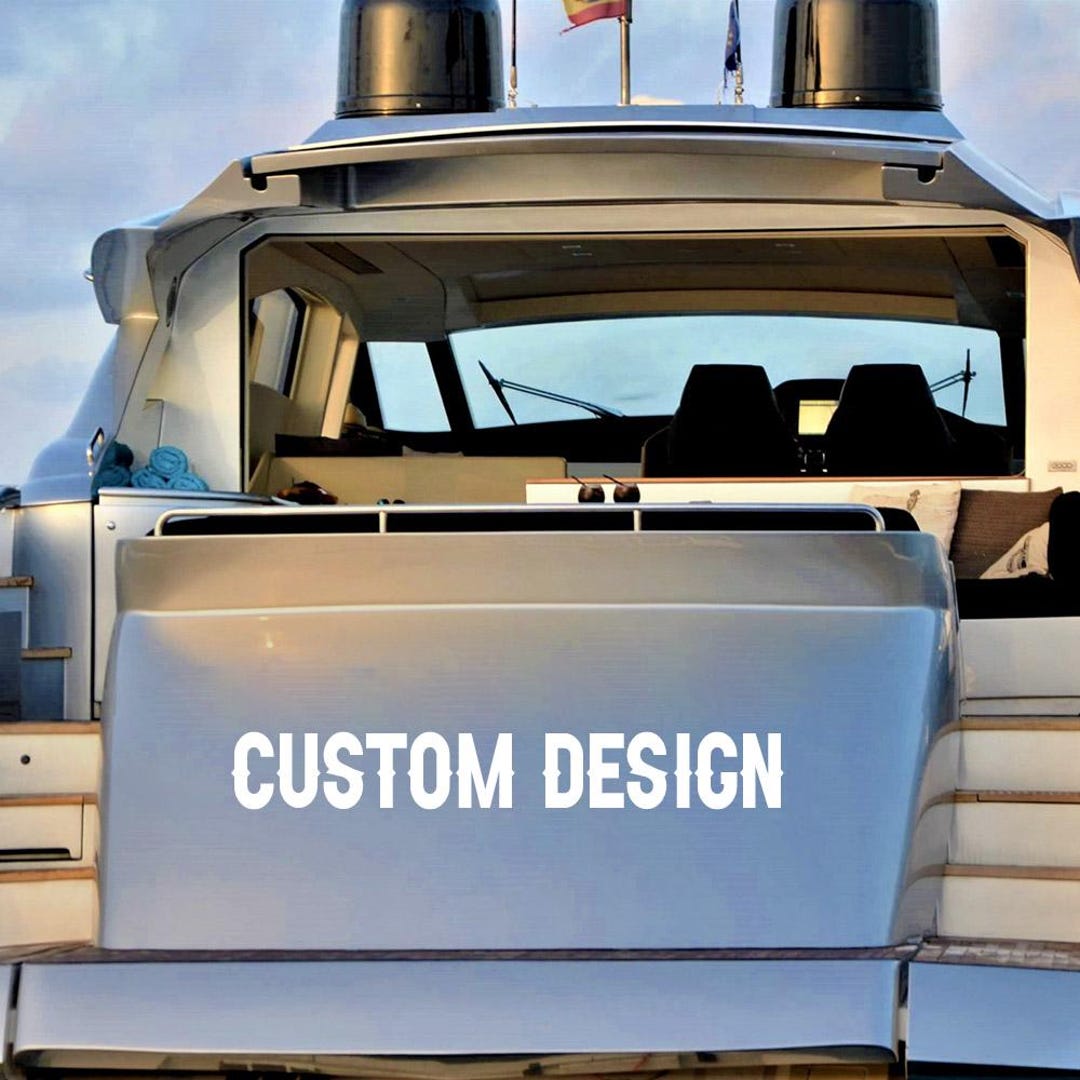 Custom Boat Name Vinyl Decal, Personalized Marine Vinyl Sticker - Etsy