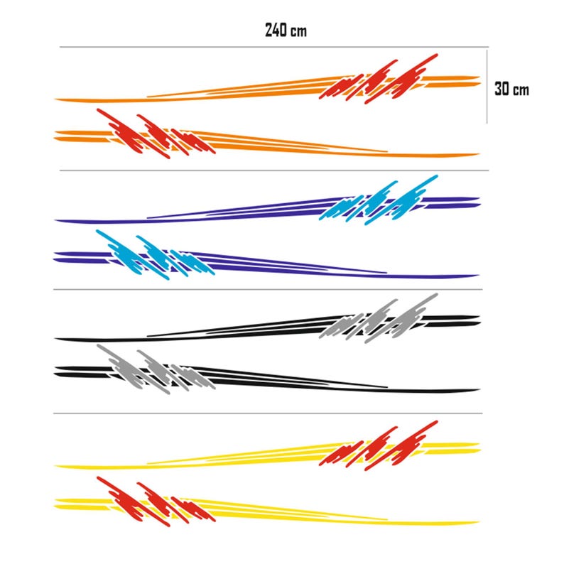 Two Color Line Boat Decal Marine Vinyl Sticker - Modern Hull Graphic ...