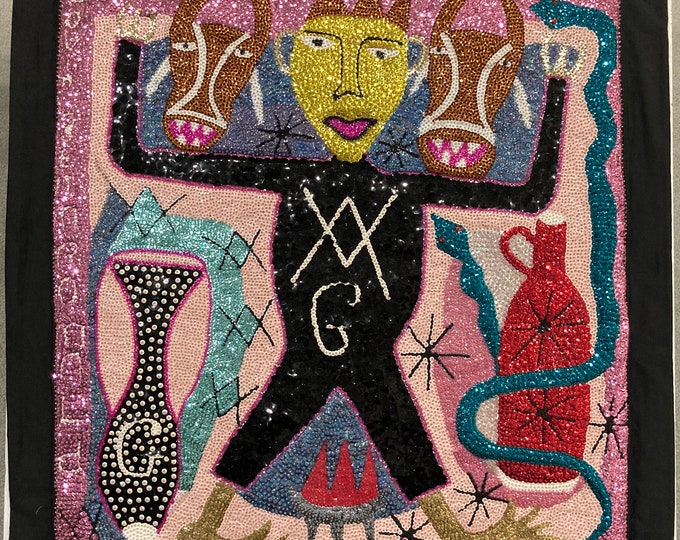 Haitian Voodoo Flag Original Artwork Ronald Gouin Vintage 90's Self ...