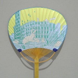 Kozyndan Rabbits Hand Fan / Kozue and Dan Kitchens Illustrators ...