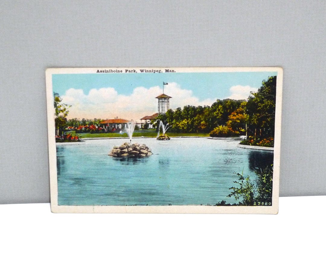 Assiniboine Park Postcard - Winnipeg Manitoba, Canada Vintage Water ...