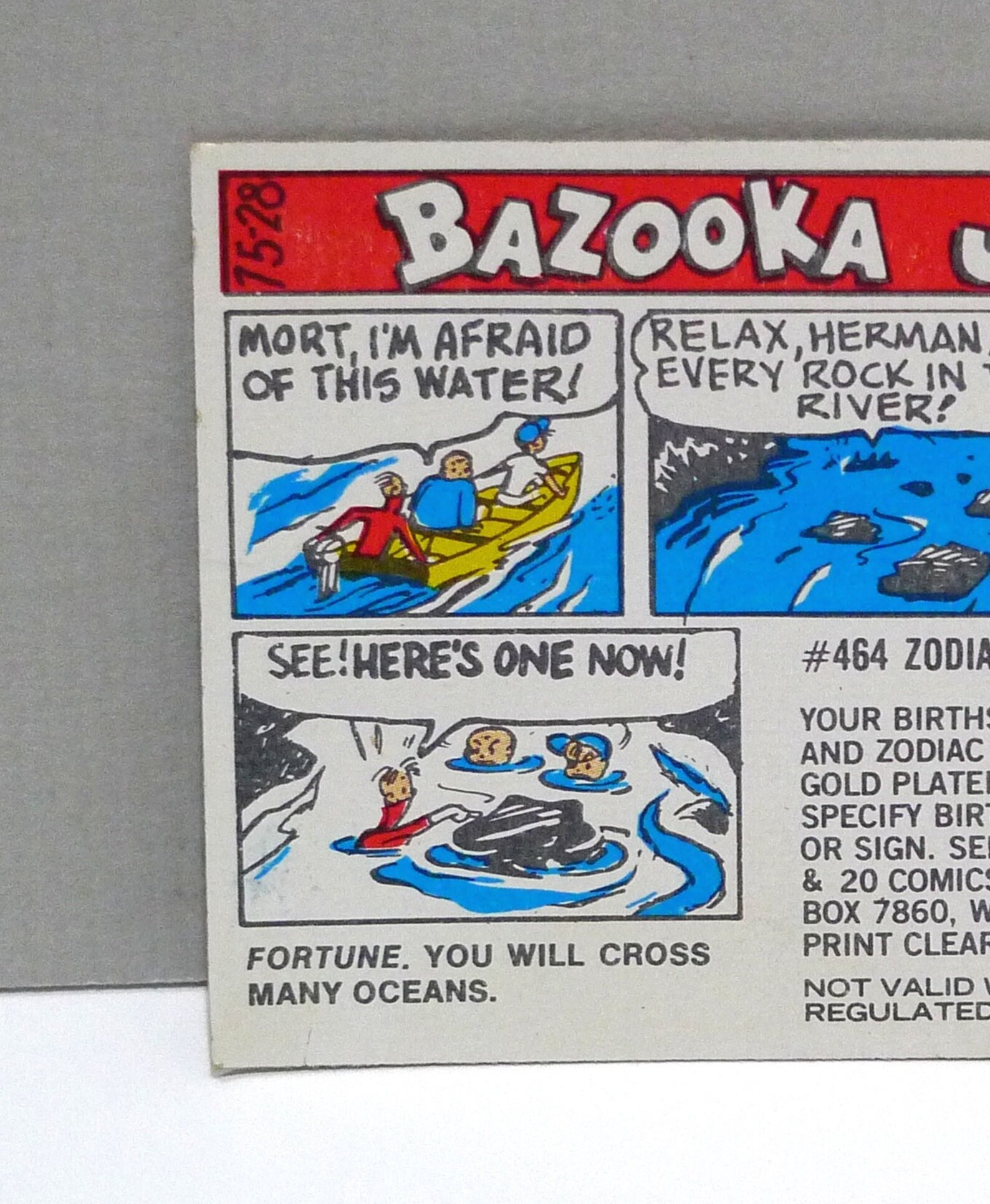 Bazooka Joe Trading Card - Puzzle, Comic & Fortune 1970s / Topps ...
