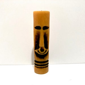 Tiki God Wax Candle Vintage 1960's Easter Island Moai Head - Etsy