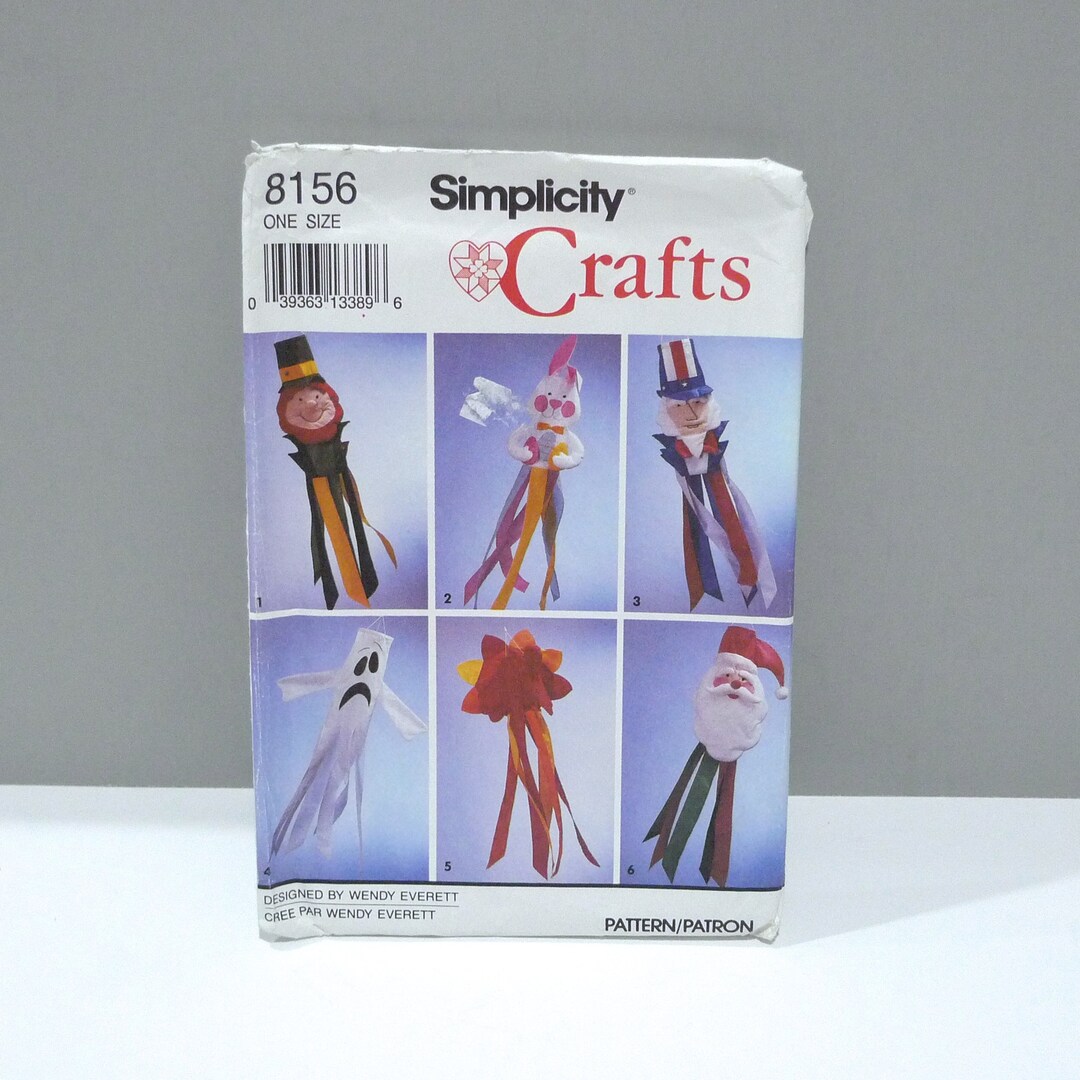 Holiday Windsocks - Year Round - Simplicity 8156 Crafts Sewing Pattern ...