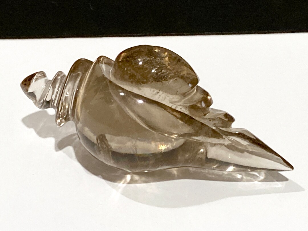 Tibet Nepal Crystal Conch Shell - Shankha Ritual Ceremonial Object ...