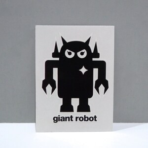 Giant Robot Sticker Store Sticker / Black and White Big Boss - Etsy