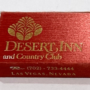 The Desert Inn Country Club Hotel & Casino Matchbox Souvenir Las Vegas ...