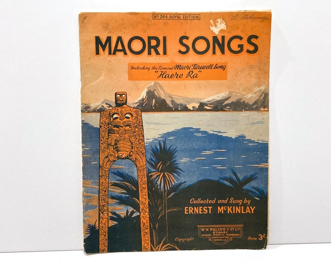 Maori Songs Sheet Music - Vintage 1944 Australian Songbook for Piano ...