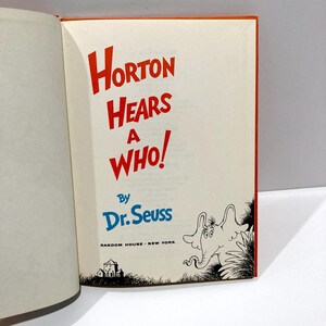 Horton Hears A Who! by Dr. Seuss Hardback Book - Vintage 1954 Artist ...