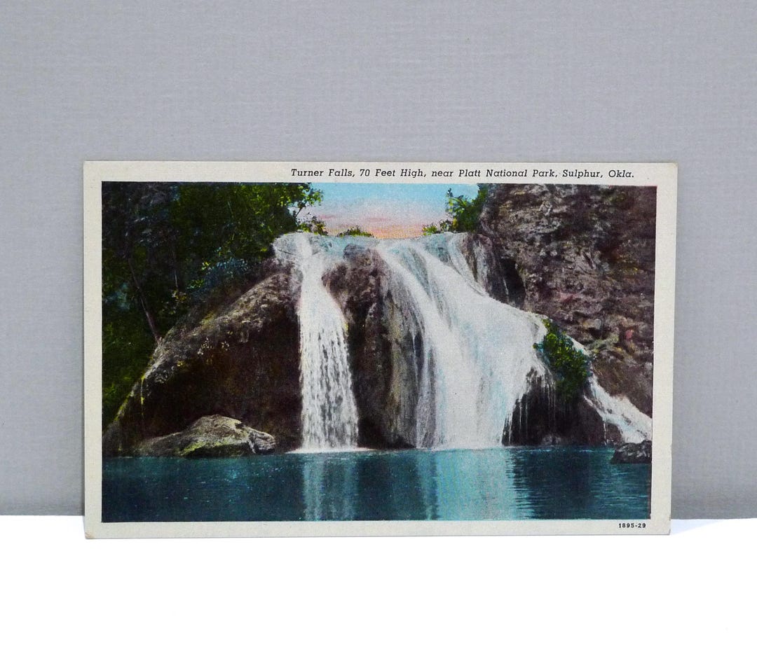 Turner Falls Near Platt National Park Postcard 1940s - Vintage ...