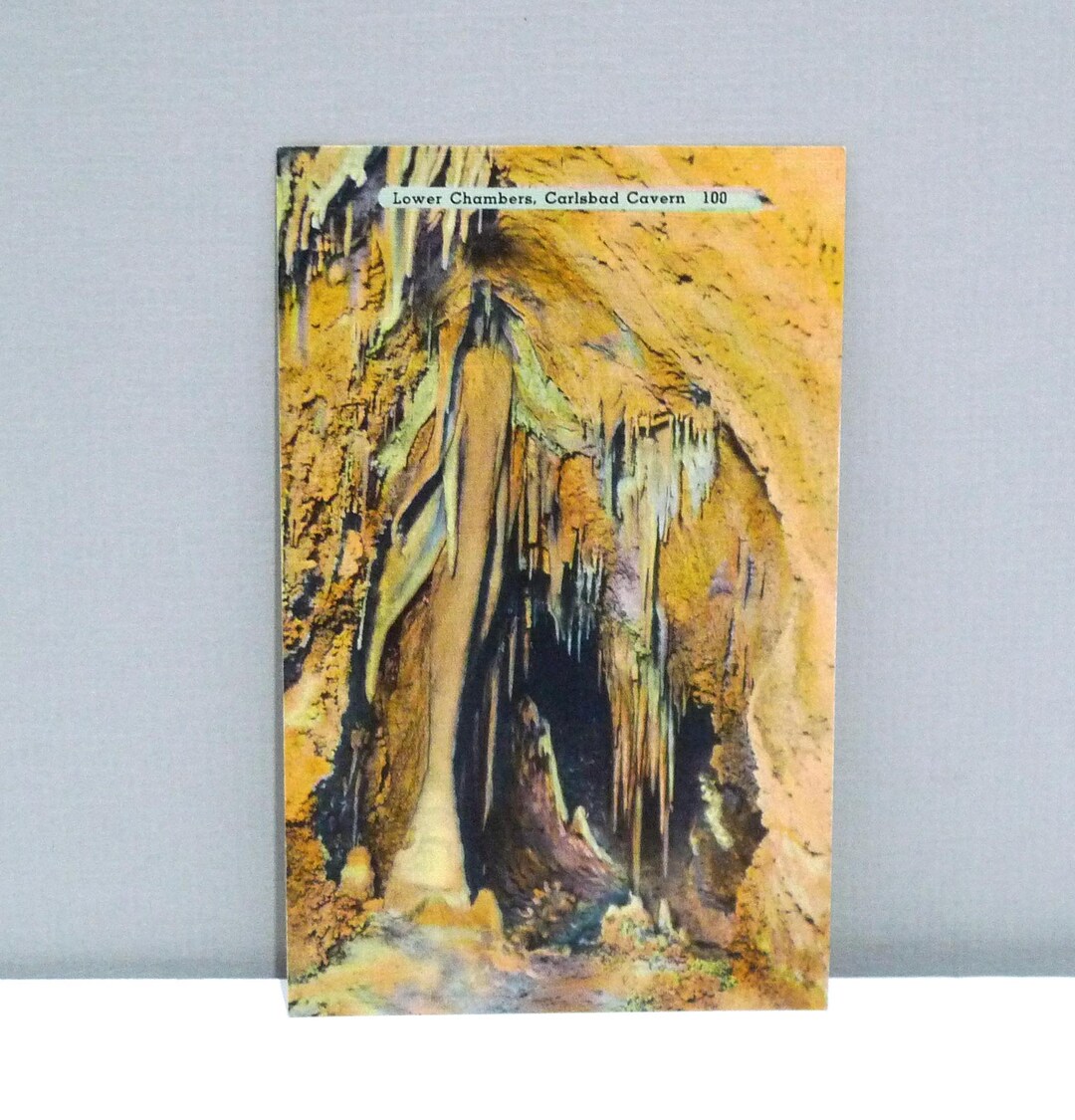 Carlsbad Caverns Postcard - Lower Chambers 100 1940s Vintage Linen ...