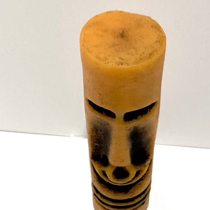 Tiki God Wax Candle Vintage 1960's Easter Island Moai Head - Etsy