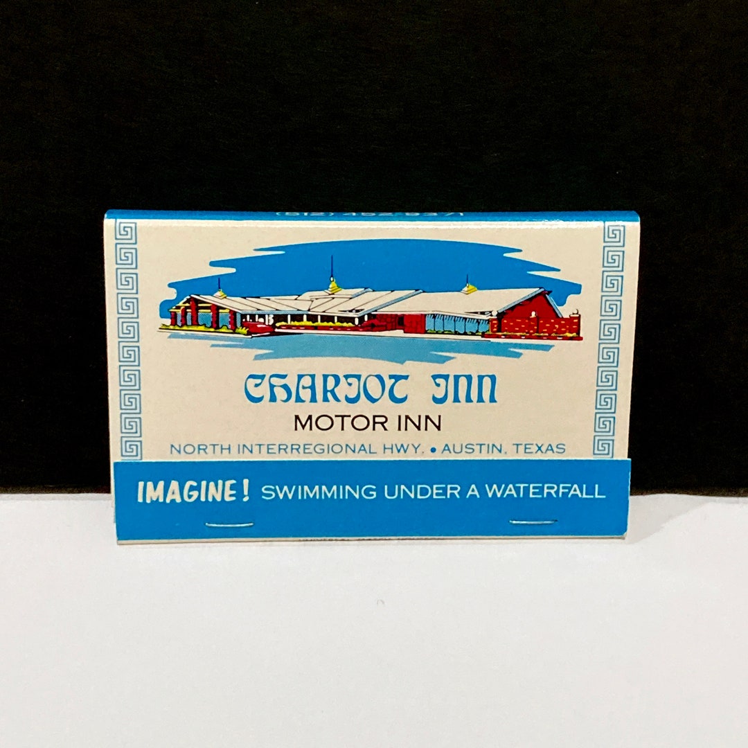 Chariot Inn Motor Inn Austin Texas Matchbook Souvenir Vintage 1970's ...