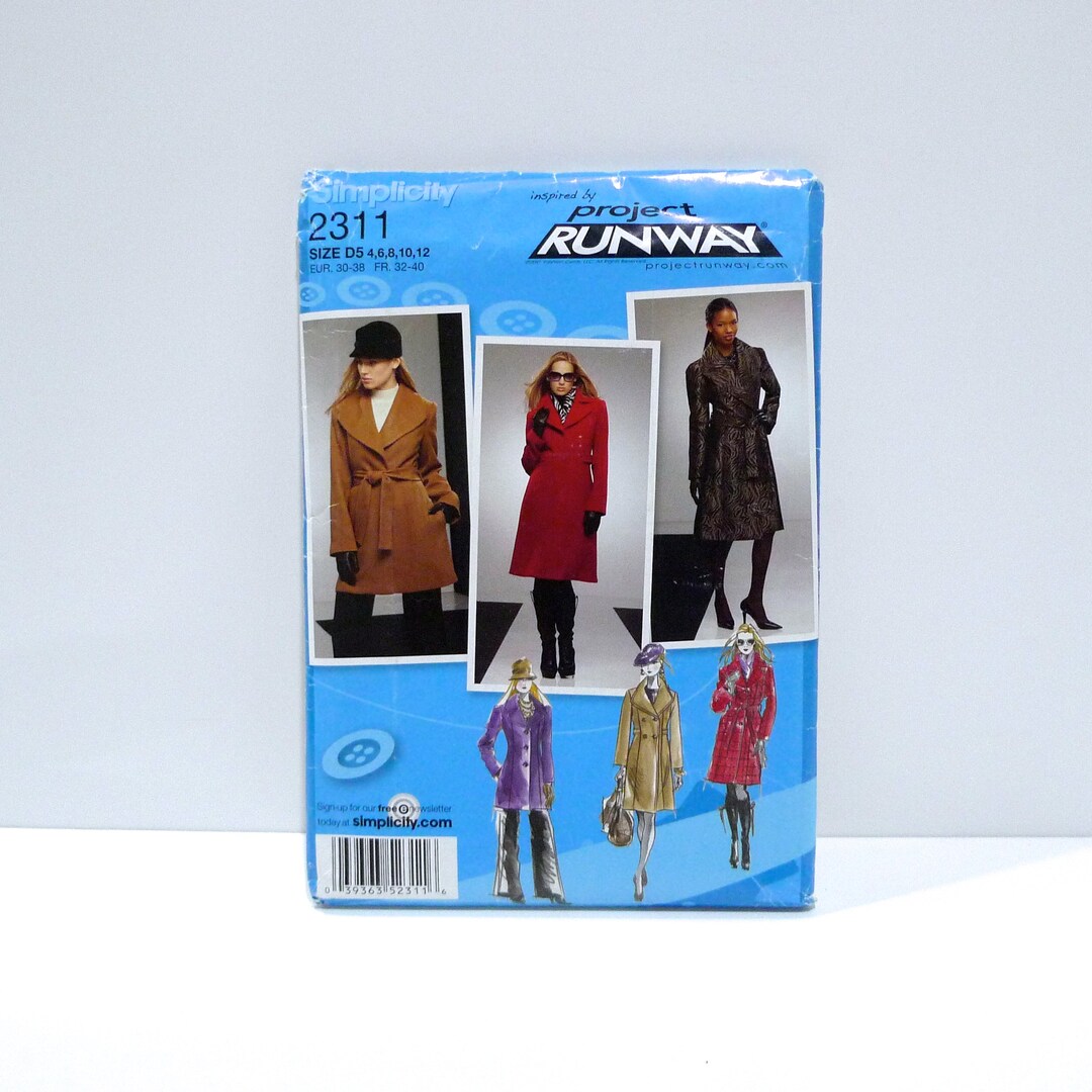 Double Breasted / Wrap Coat Project Runway Simplicity 2311 - Etsy