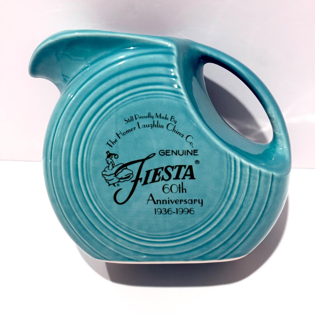 Fiestaware Homer Laughlin China Disk Pitcher - Vintage Genuine Fiesta ...