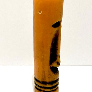 Tiki God Wax Candle Vintage 1960's Easter Island Moai Head - Etsy