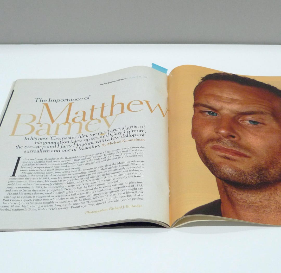 Matthew Barney - New York Times Magazine October 10, 1999 - Cremaster 2 ...