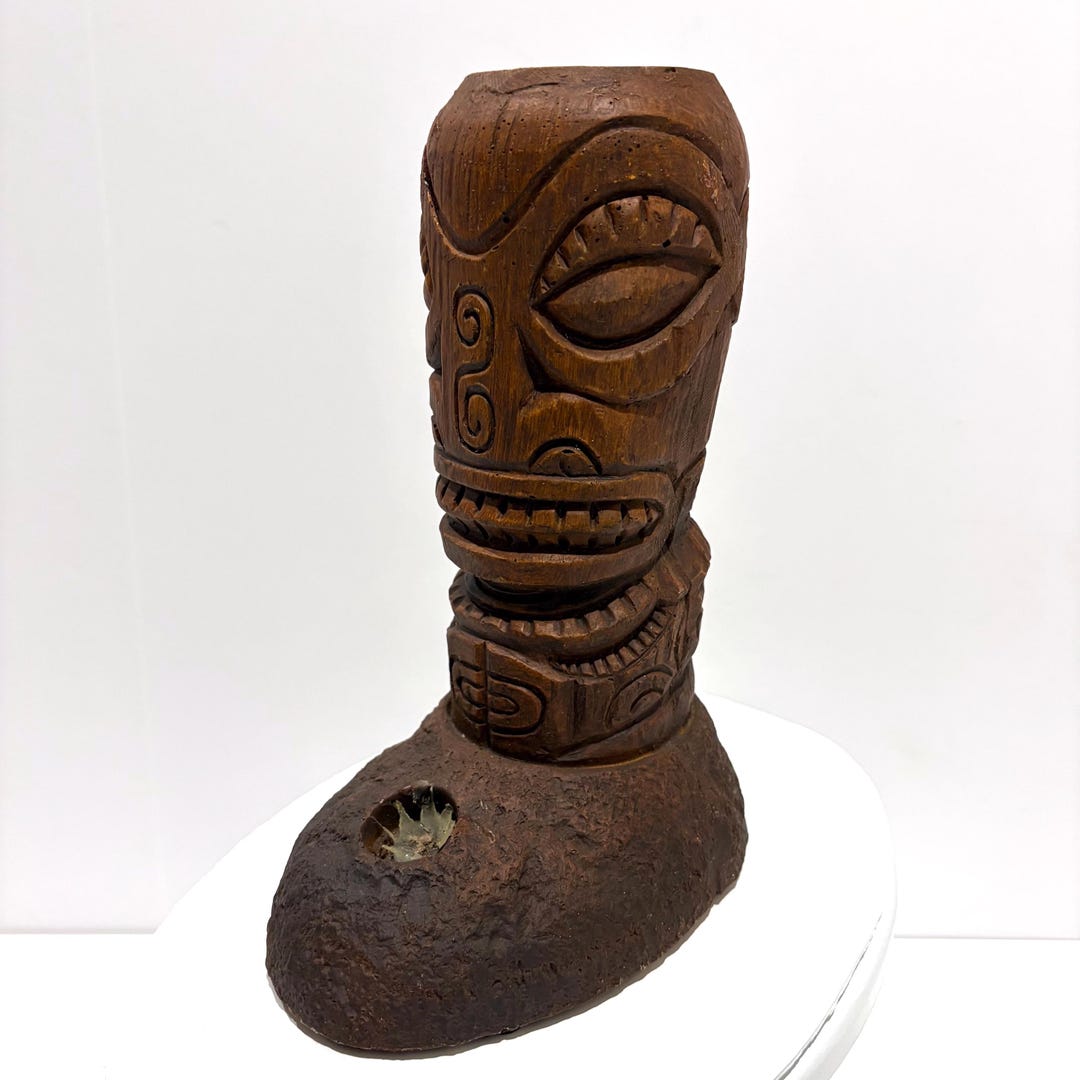 Tiki Diablo Planter by Artist Danny Gallardo - Hawaiian Patio Sculpture ...