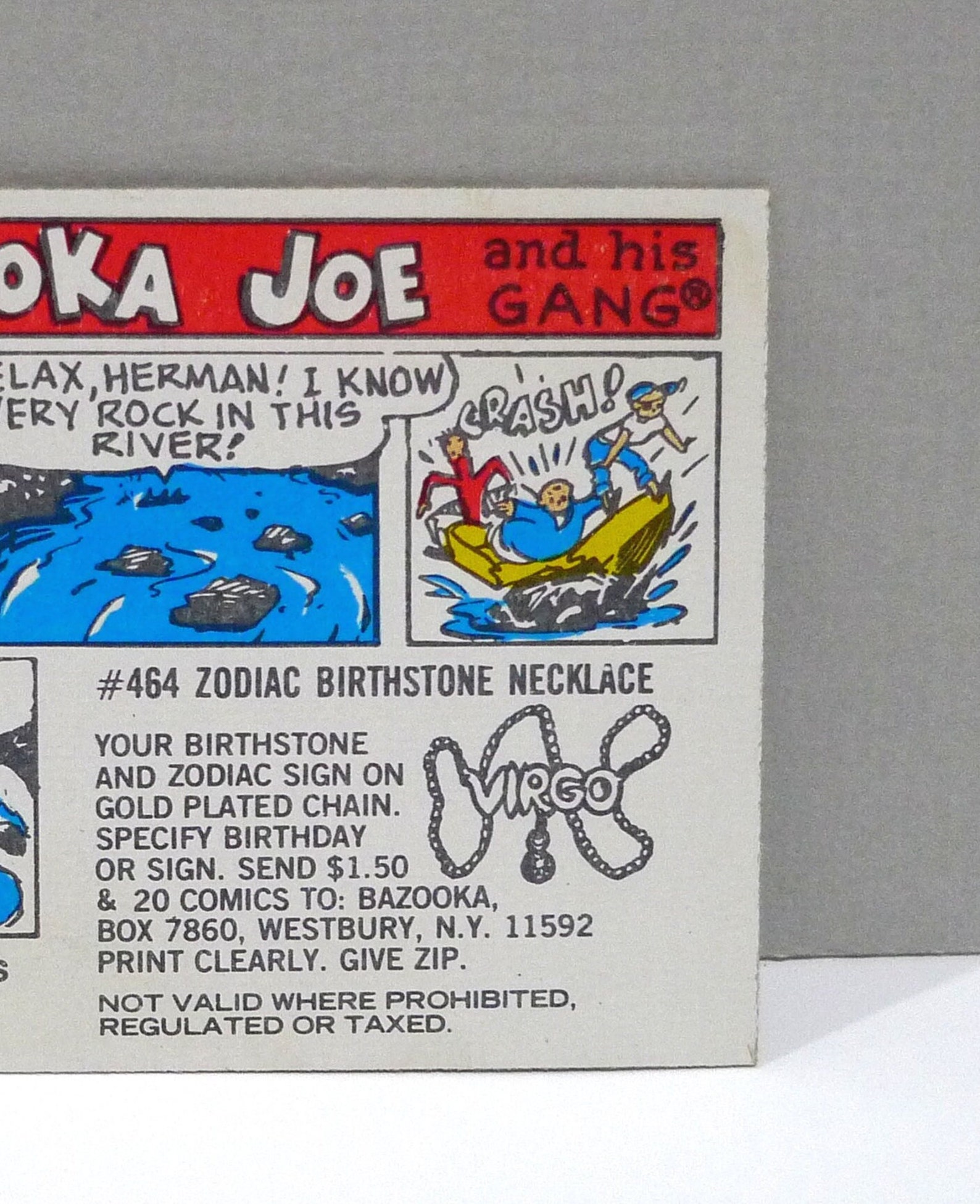Bazooka Joe Trading Card - Puzzle, Comic & Fortune 1970s / Topps ...