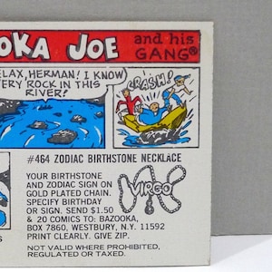 Bazooka Joe Trading Card - Puzzle, Comic & Fortune 1970s / Topps ...