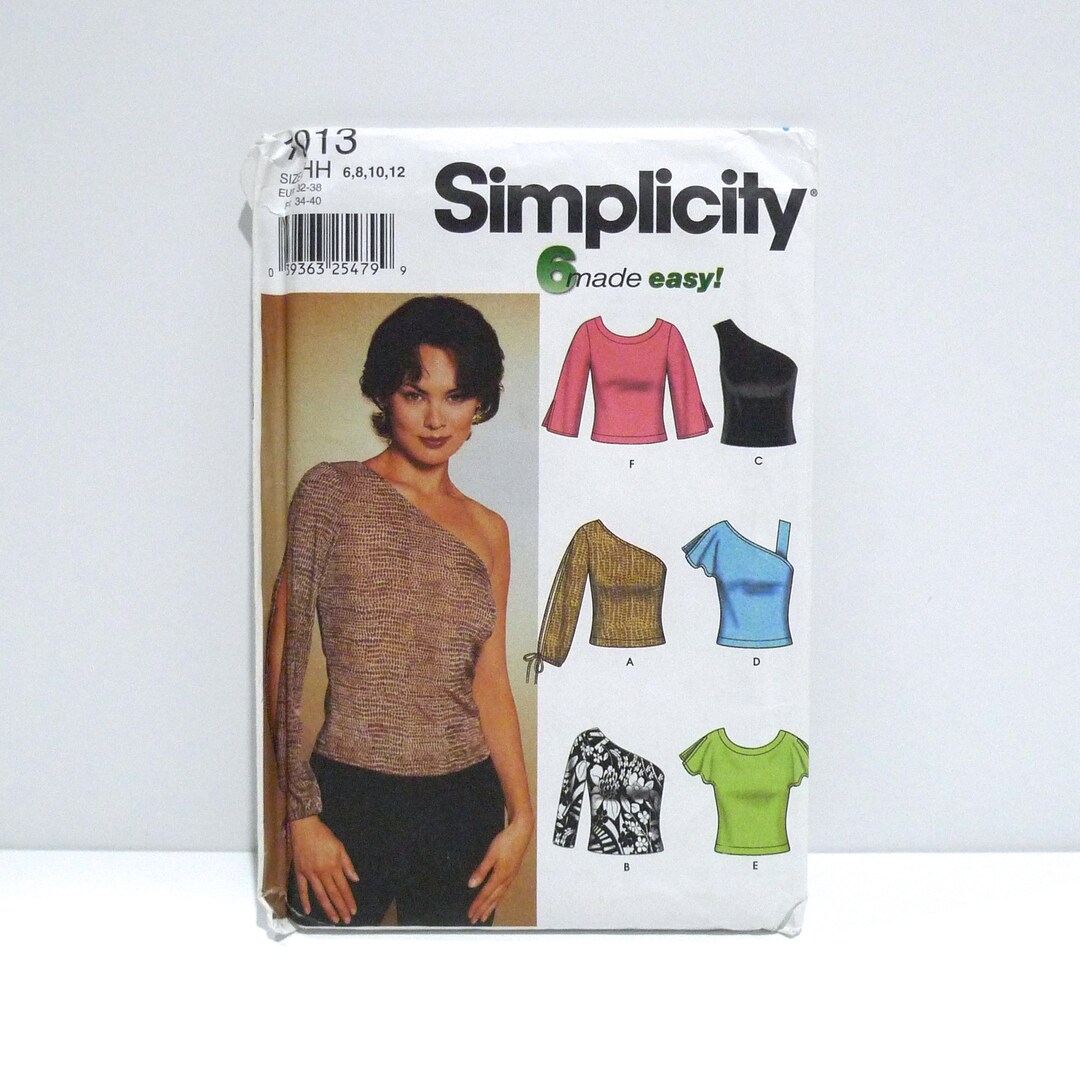 Cold Shoulder / Scoop Neck Knit Tops Simplicity 7013 Sewing Pattern ...