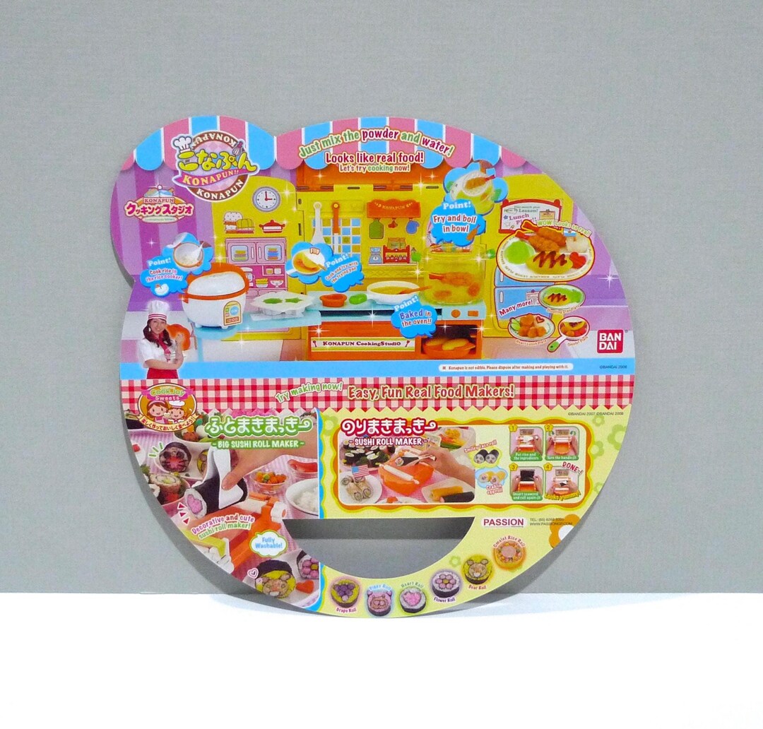 Konapun Cooking Studio Advertisement - 2 Sided / Bandai Japan - Sushi ...