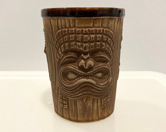 Tiki God Mug Tonga Room Fairmont Hotel San Francisco Ceramic Faux Wood ...
