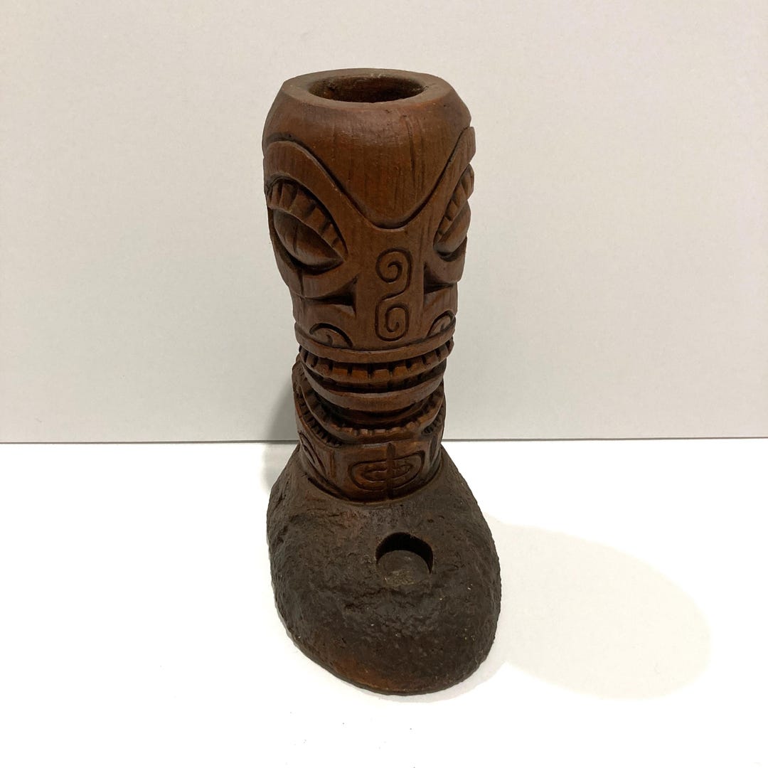 Tiki Diablo Planter by Artist Danny Gallardo - Hawaiian Patio Sculpture ...