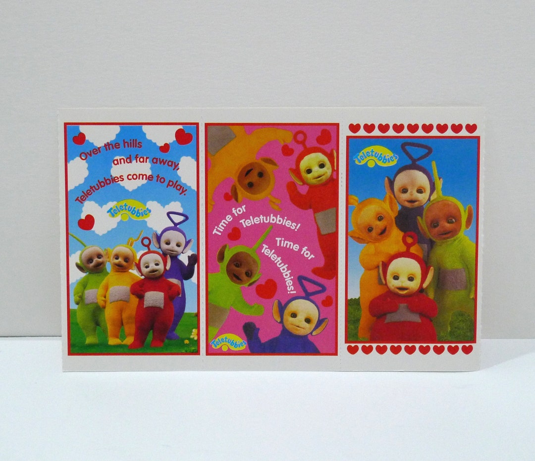 Vintage 1998 Teletubbies Valentines - Set of Three Retro 90s Y2K Theme ...