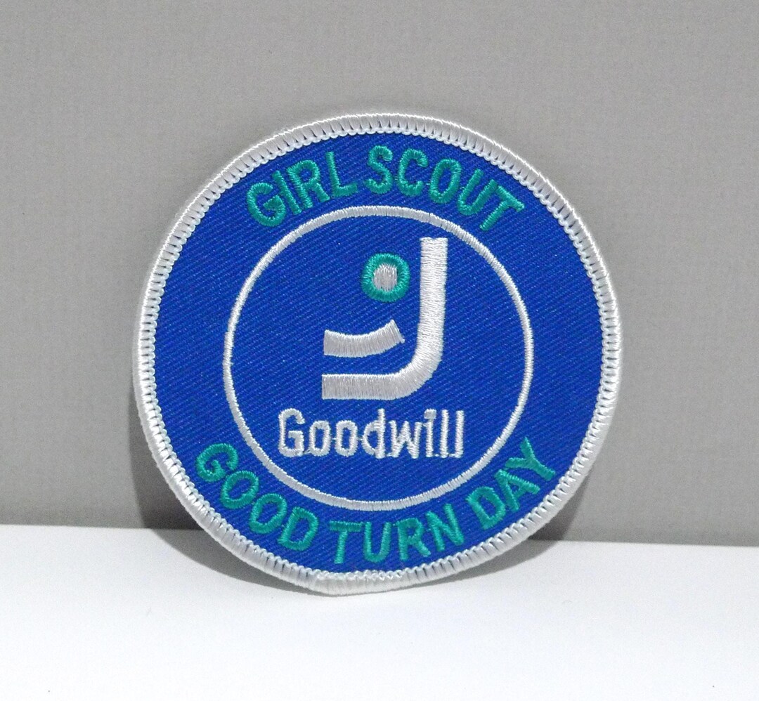 Girl Scout Patch - Good Turn Day / Goodwill / Blue Round Embroidered ...