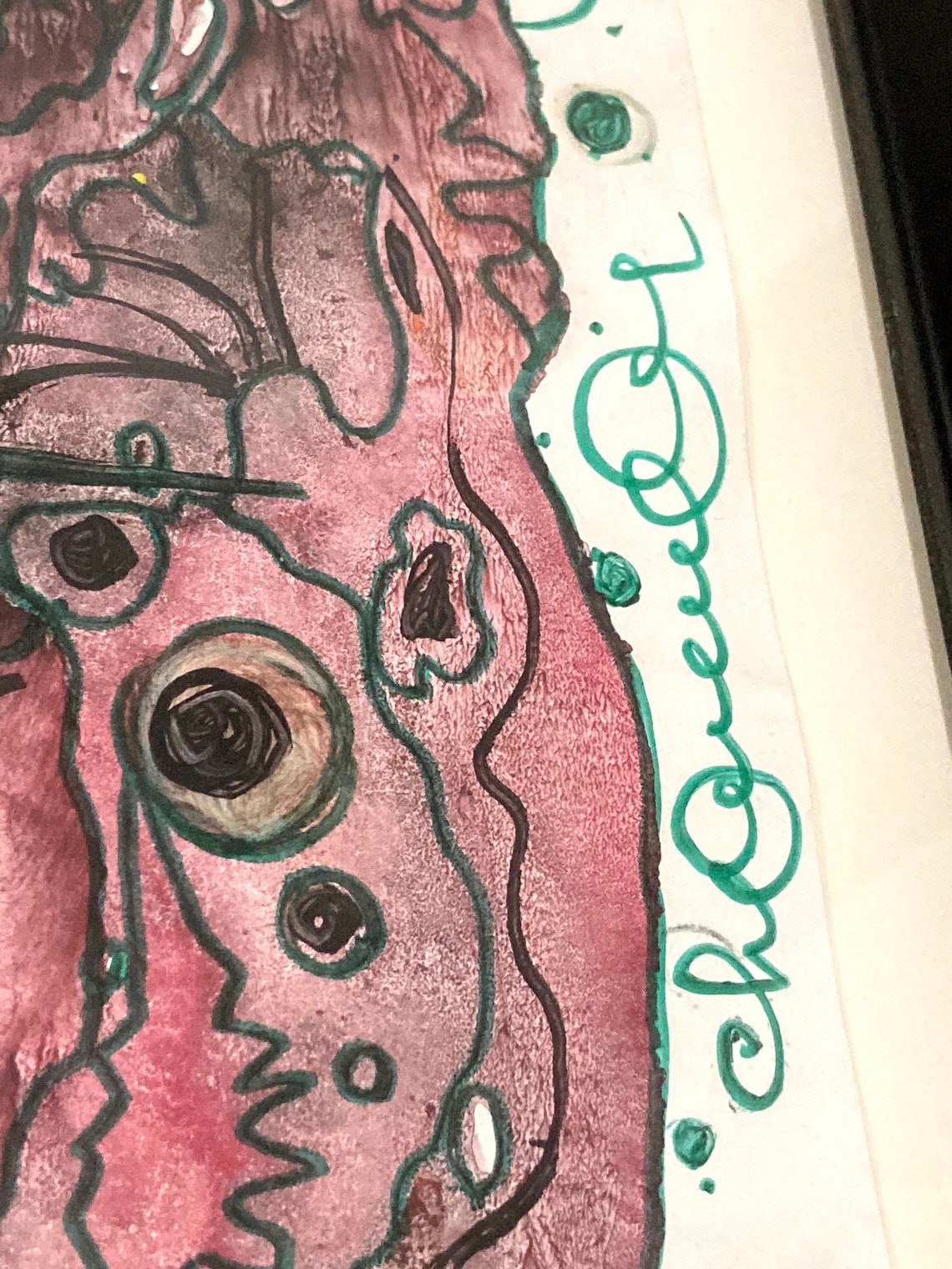 Chomo Roger Chomeaux Drawing Painting on Paper Original | Etsy