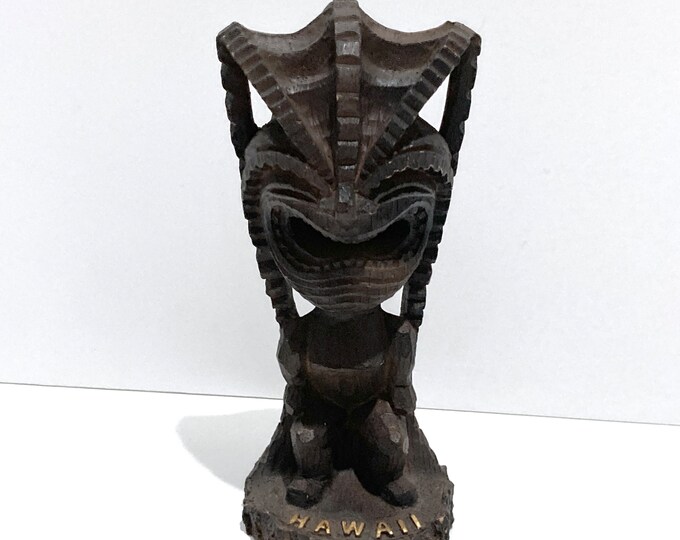 Tiki Statue God of Health & Happiness Vintage 90's Hawaiian Figure ...