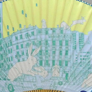 Kozyndan Rabbits Hand Fan / Kozue and Dan Kitchens Illustrators ...
