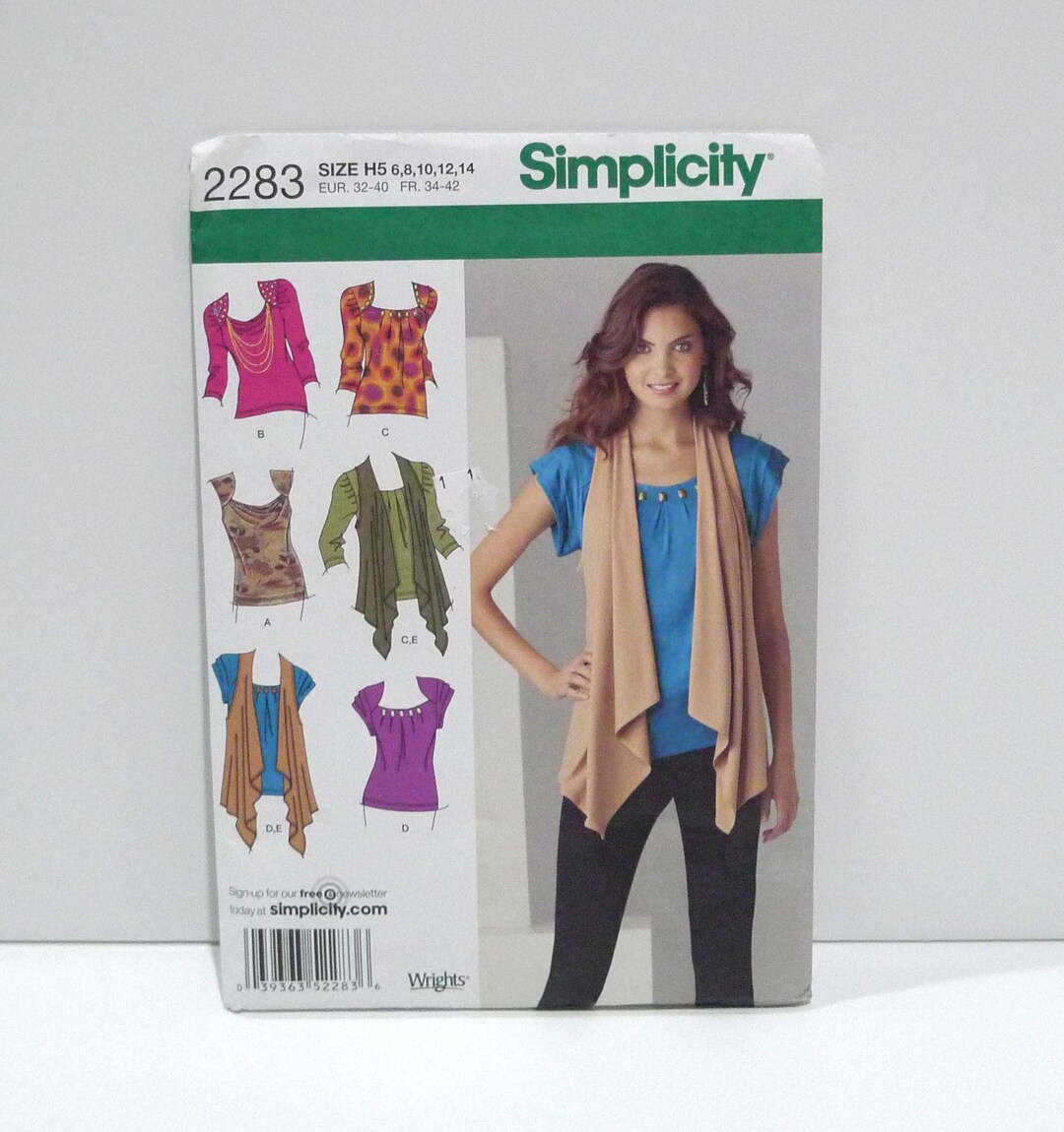 Knit Top and Vest Simplicity 2283 Sewing Pattern / Spring Summer T ...