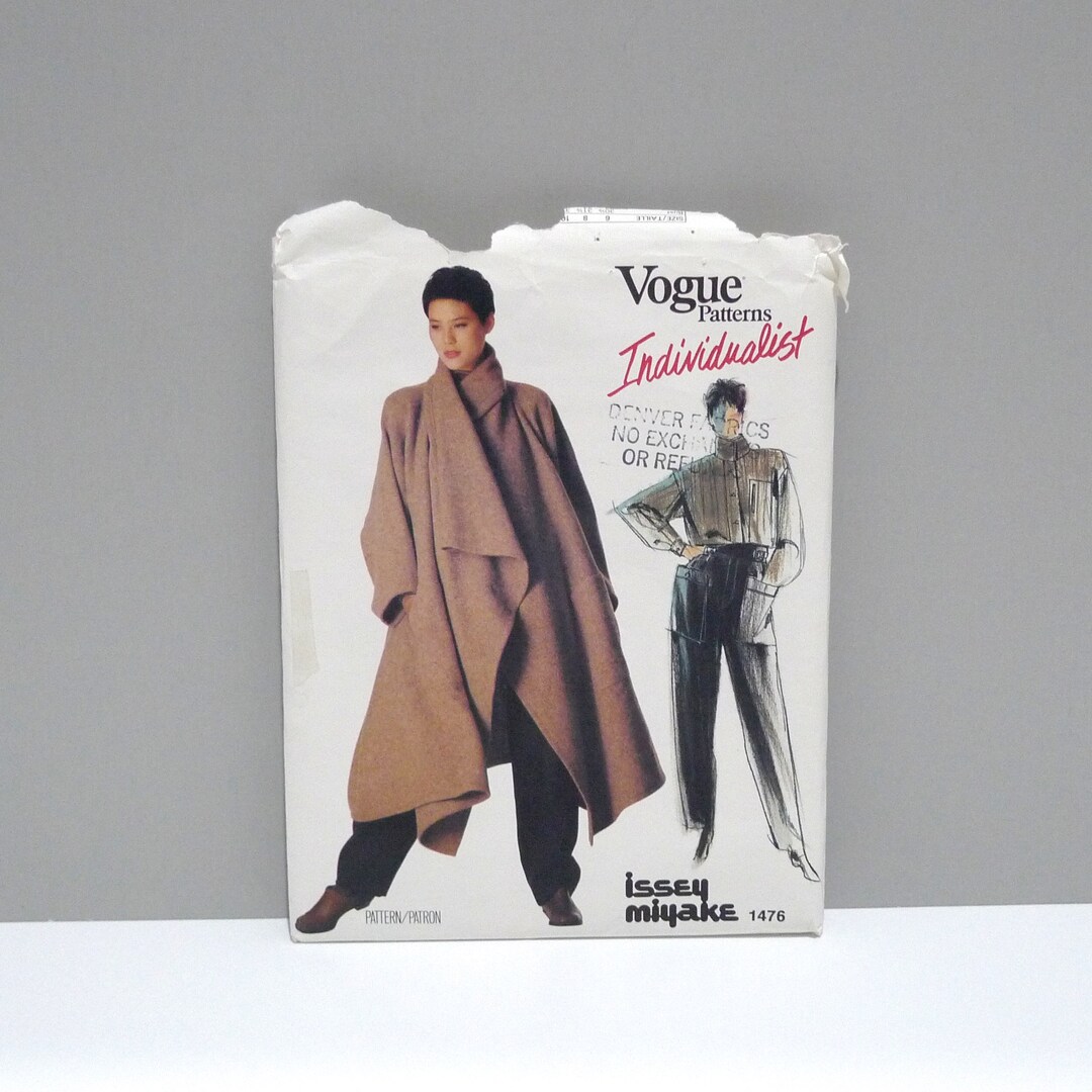 Issey Miyake Vogue 1476 Sewing Pattern Vintage Loose Coat Shirt Pants ...