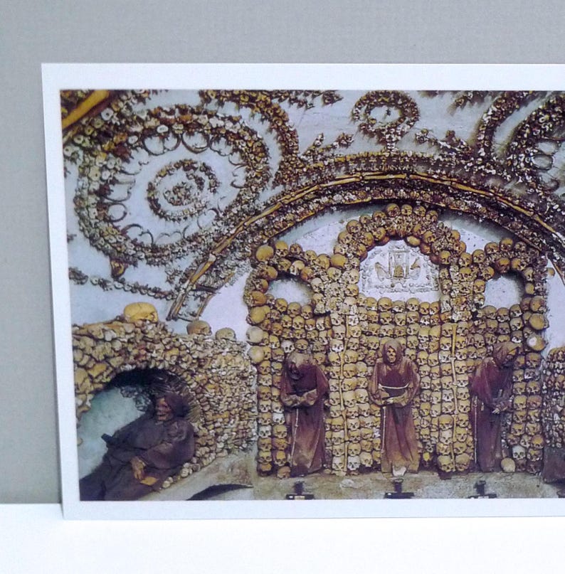 Cemetery of the Capuchins Postcard - Rome Italy / the Crypt of Skulls ...