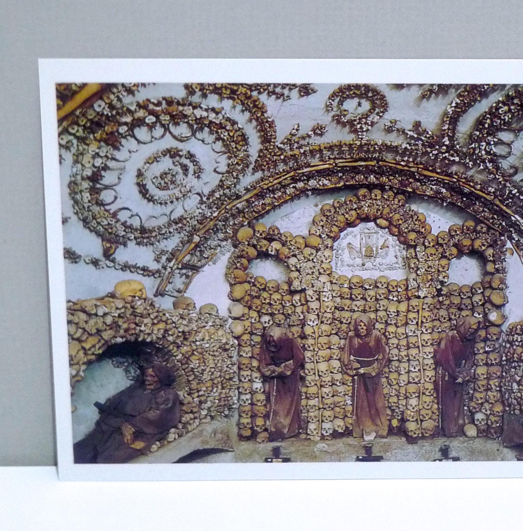 Cemetery of the Capuchins Postcard - Rome Italy / the Crypt of Skulls ...